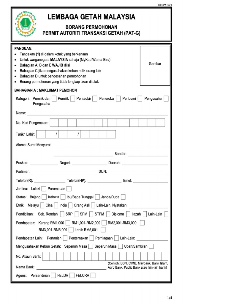 Borang Pat G Pdf