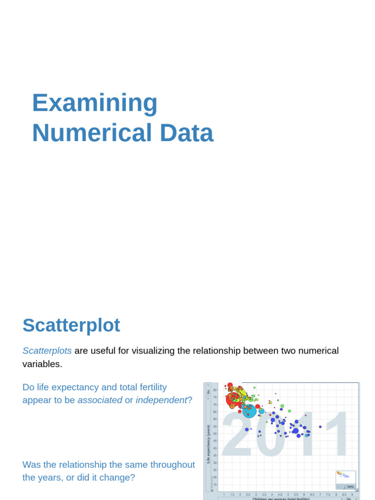 2.1 - Examining Numerical Data | PDF | Histogram | Statistical Theory
