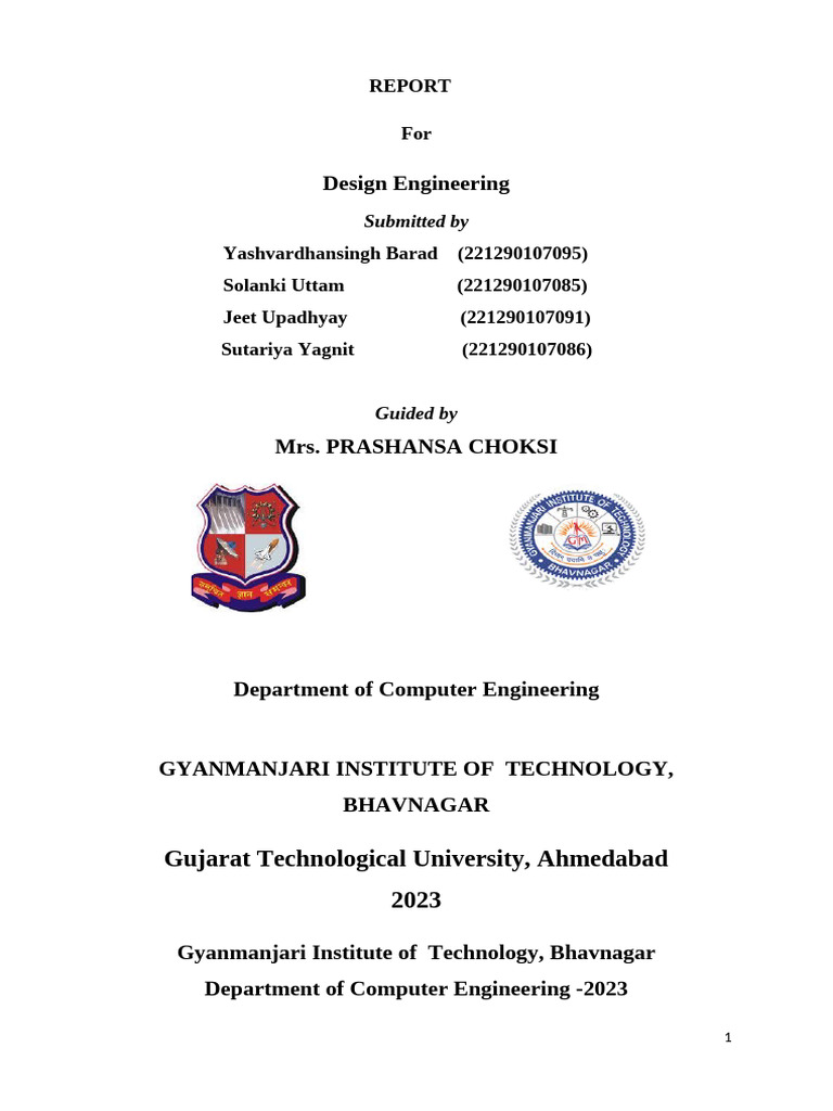 Internship Report Model For Gtu | PDF