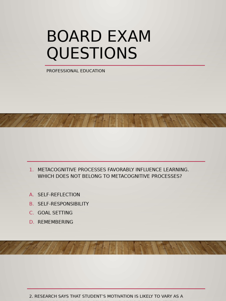 Board Exam Questions | PDF