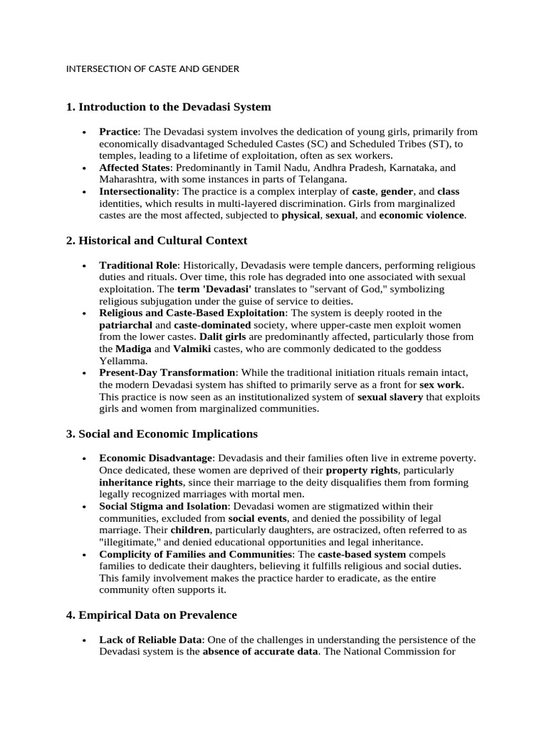 INTERSECTION OF CASTE AND GENDER | PDF