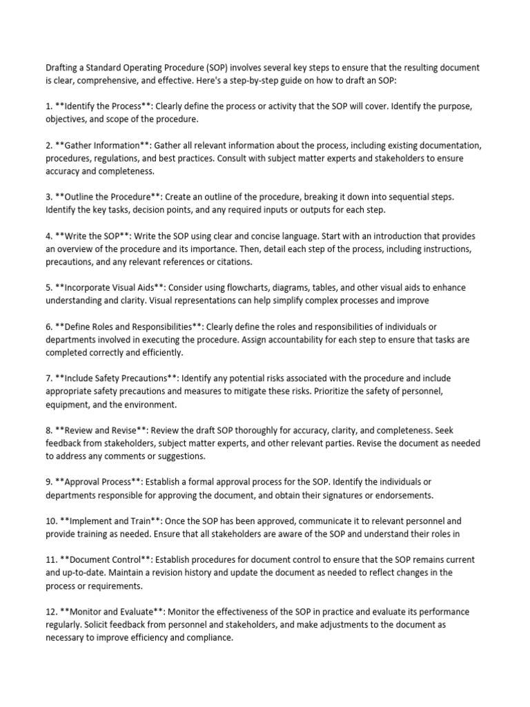 SOP Drafting and other pointers | PDF