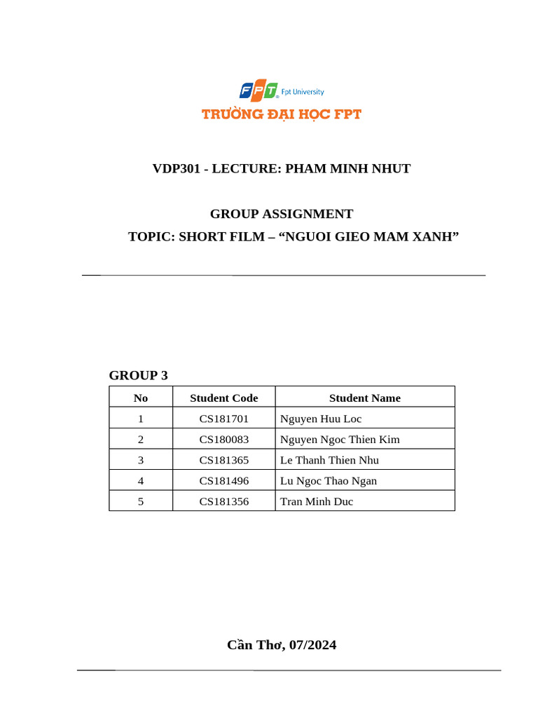 VDP201_Nhom3_ASM Final | PDF