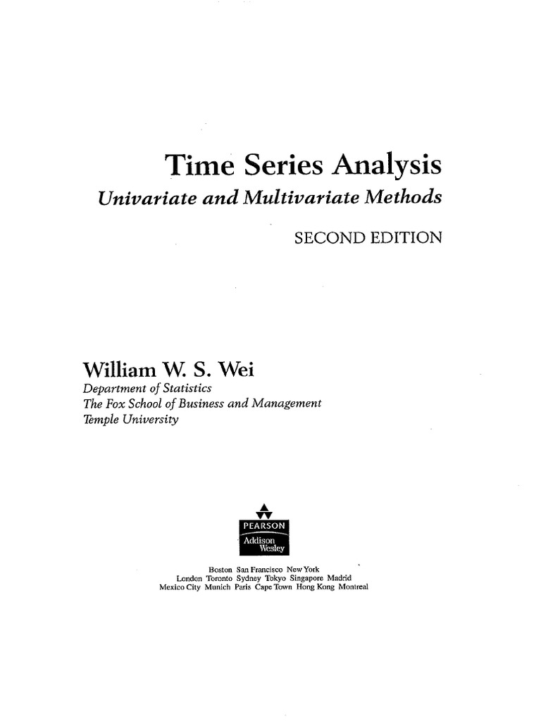 Time Series Analysis | PDF