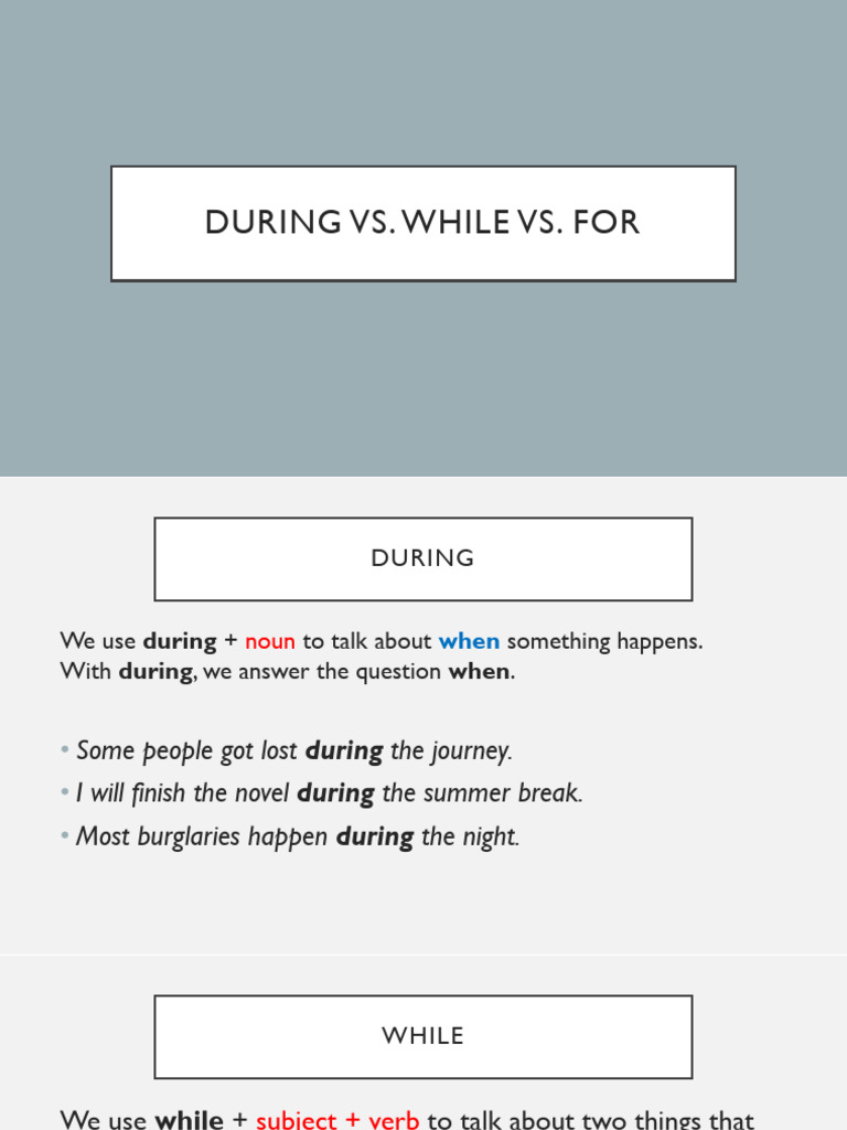 During While For | PDF