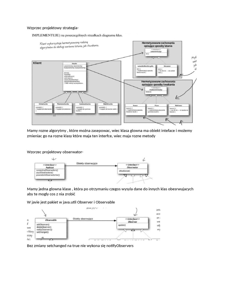 Wzorce Projektowe W Skrócie | PDF