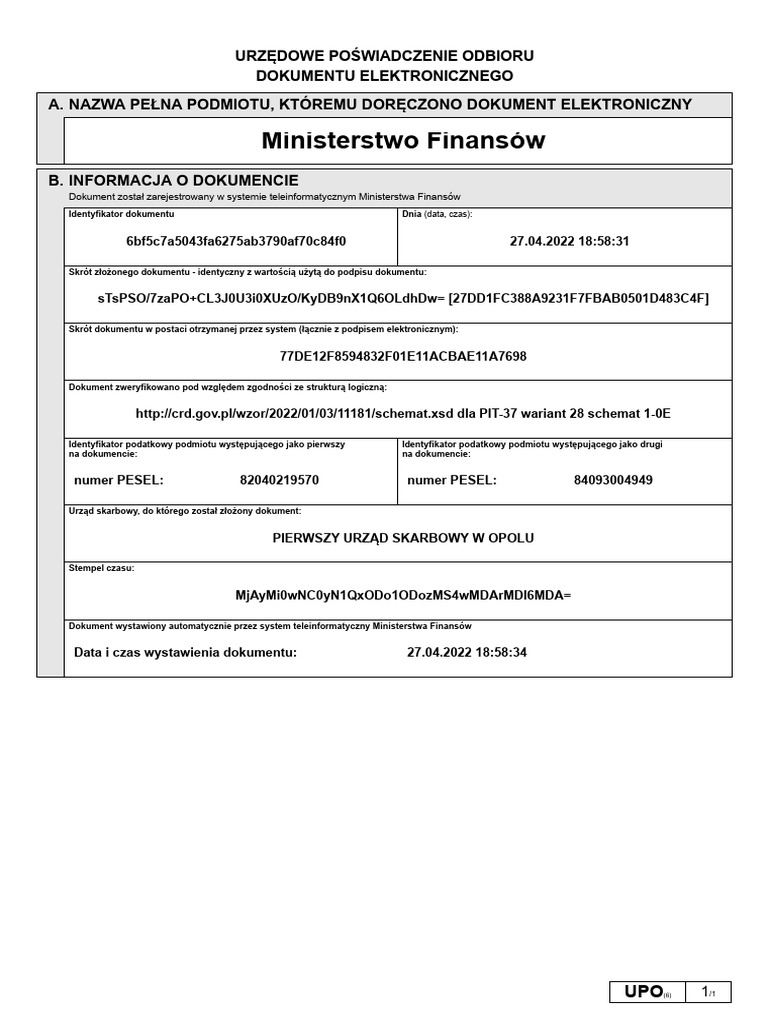 Upo Do Pit 37 Za 2021 | PDF