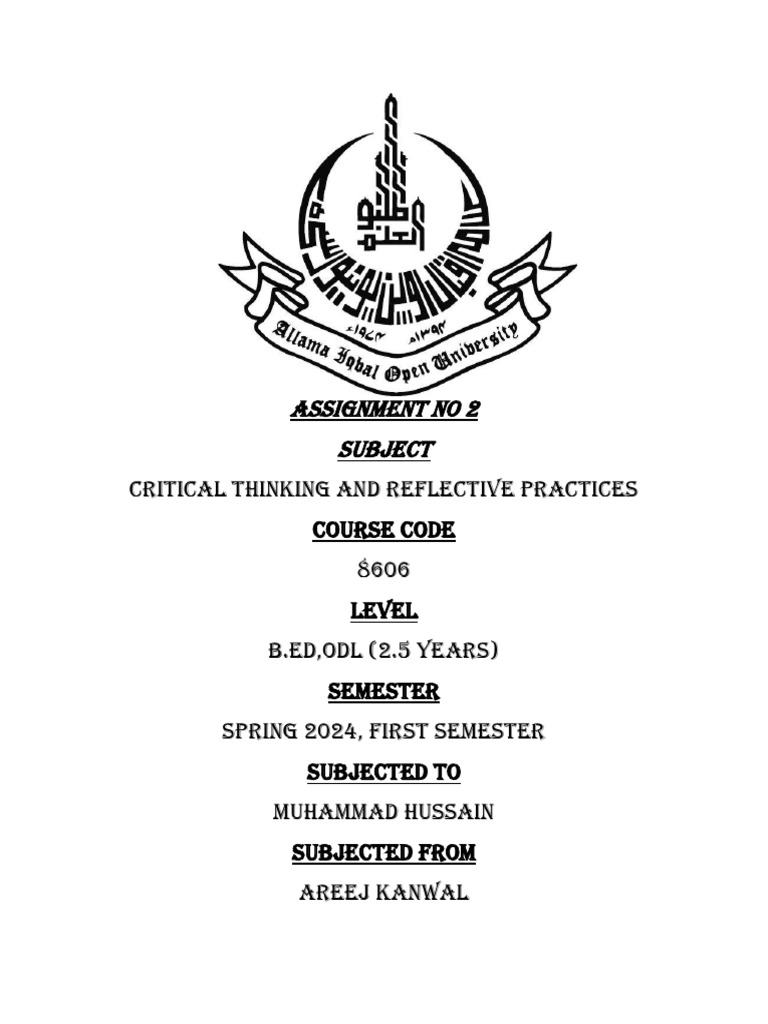 8606 assignment NO 2 | PDF