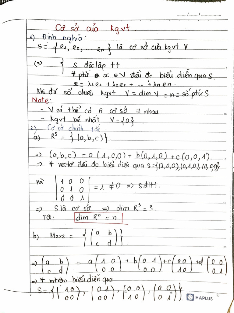 Cơ S C A Không Gian Vecto | PDF