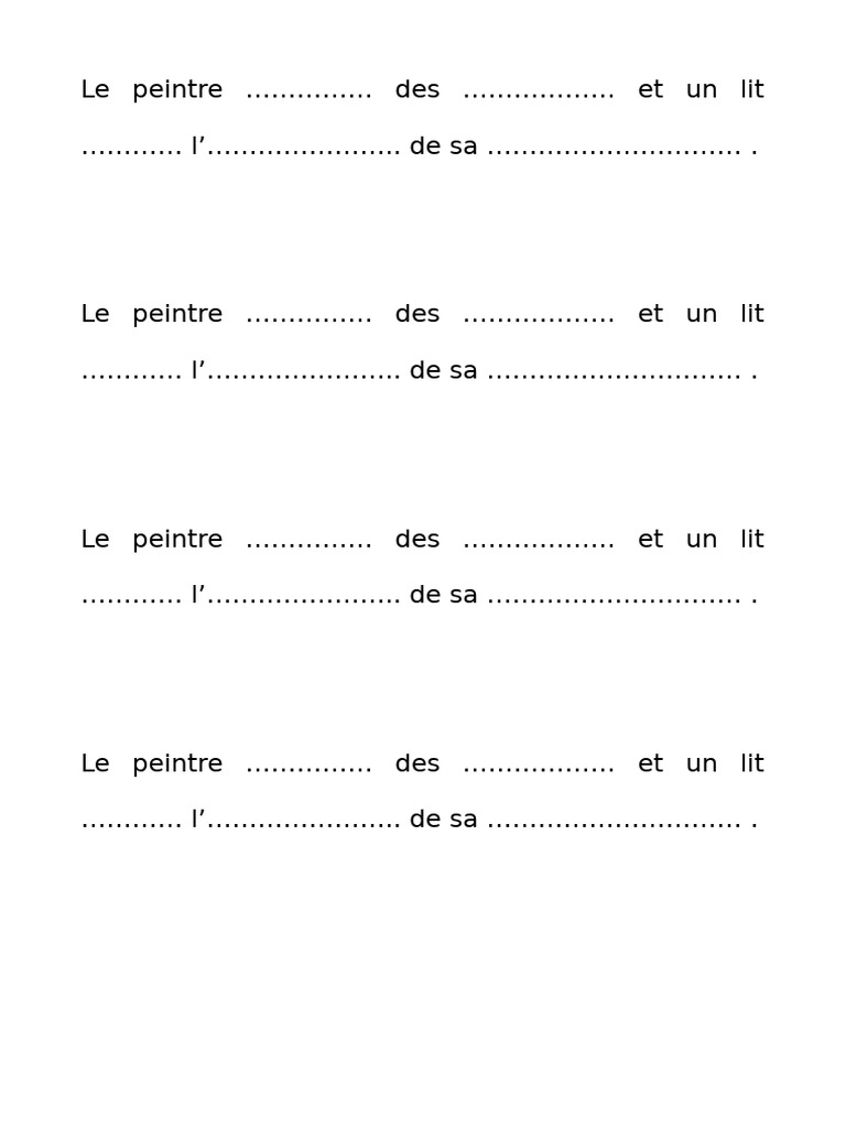 Dictée À Trou A Et À | PDF