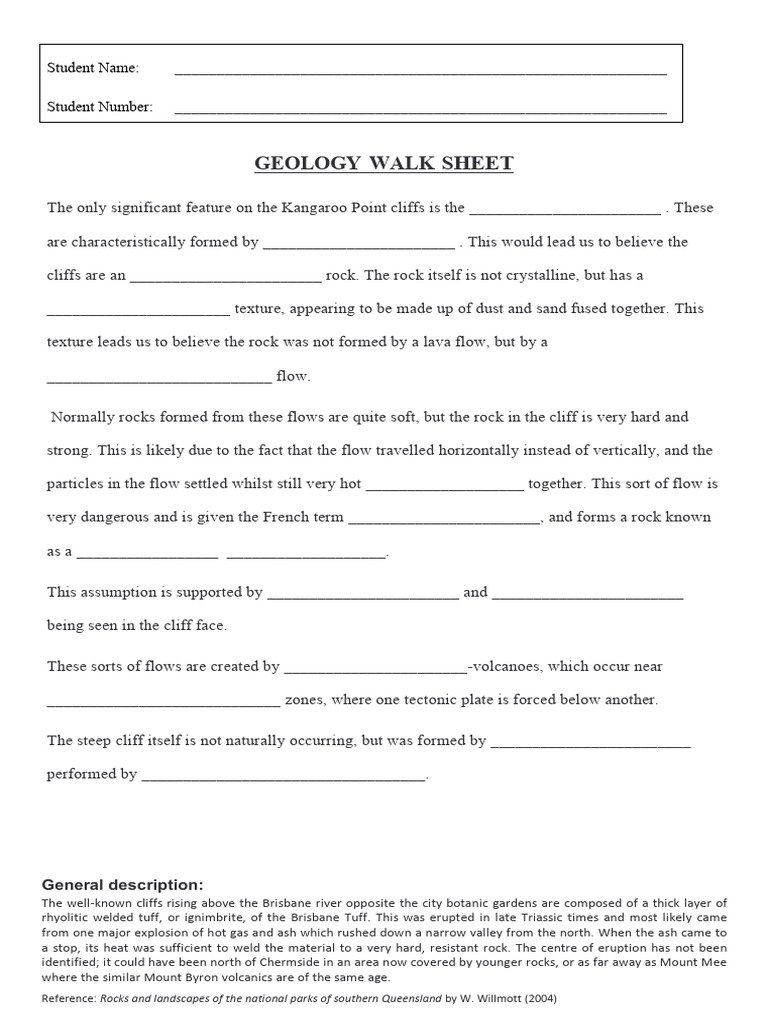 Kangaroo Point Walk Sheet | PDF