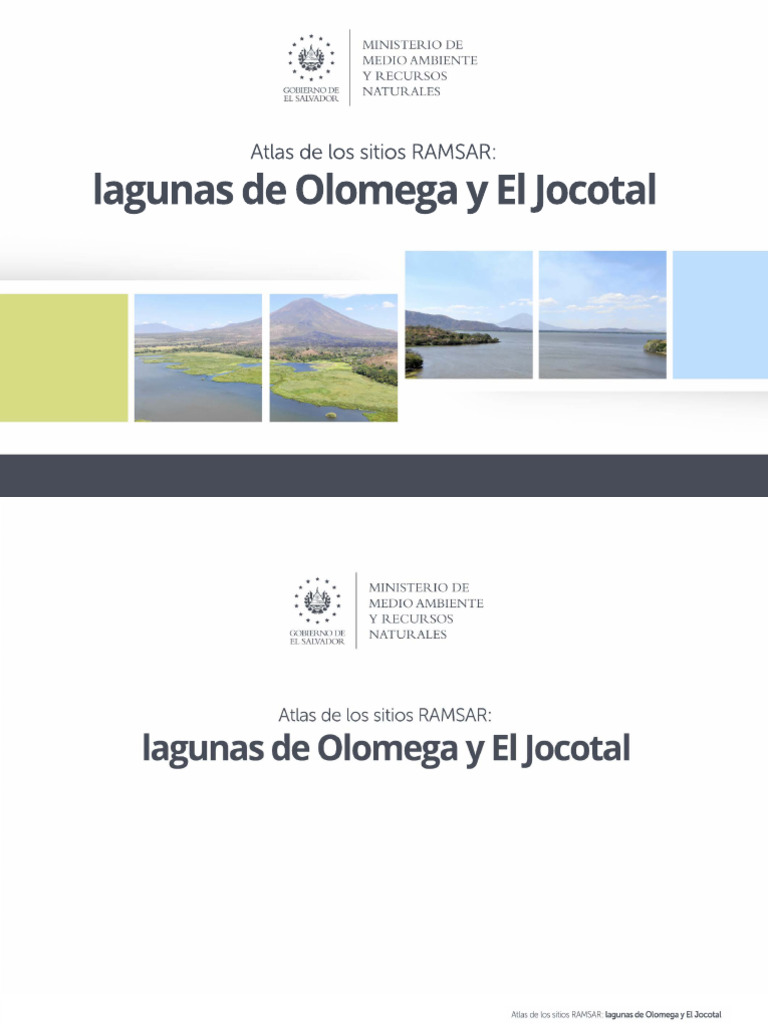 Atlas de Los Sitios RAMSAR: Lagunas de Olomega y El Jocotal | PDF