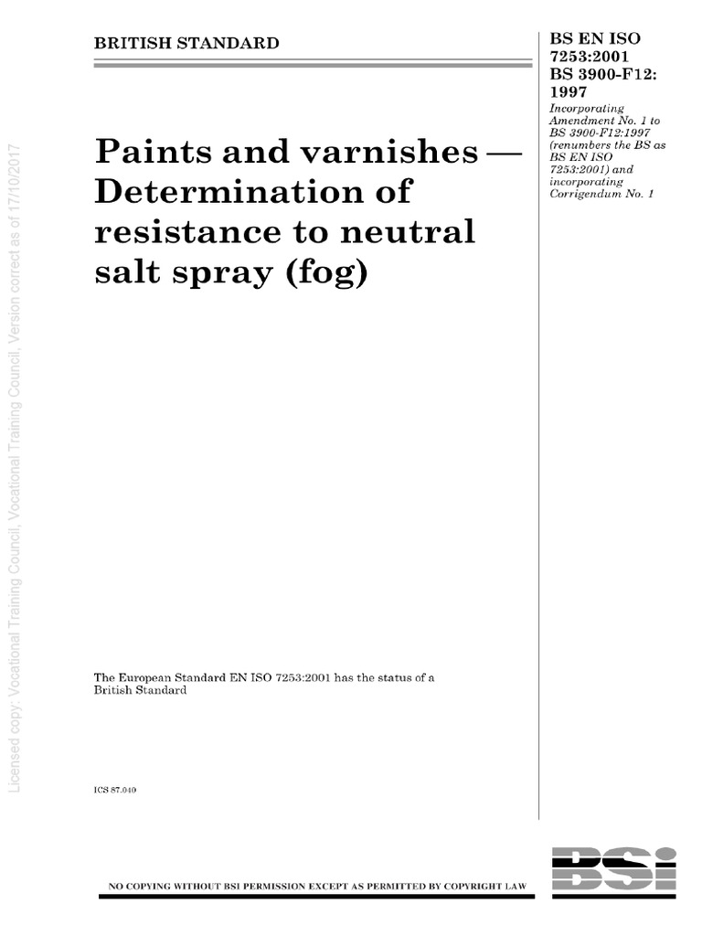 (Phun muối) ISO 7253 | PDF