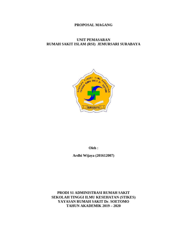 Proposal Magang Pemasaran | PDF