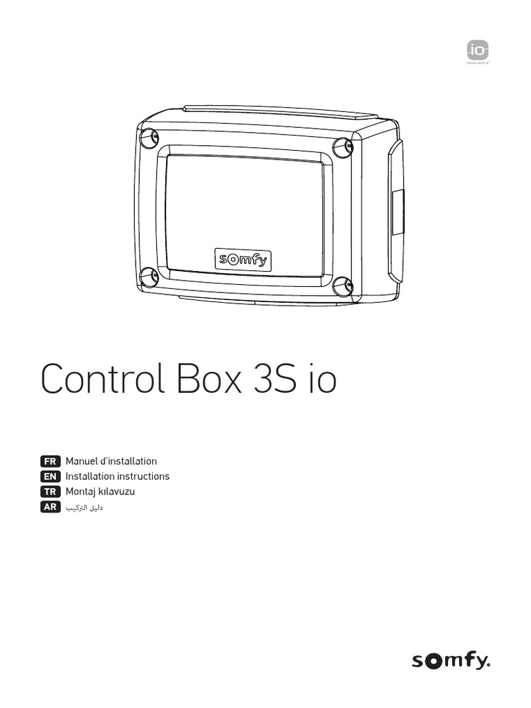 Manuel installation SOMFY_control_box_3s_io | PDF