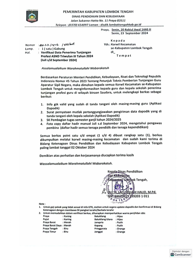 Pemberkasan TPG TW 3 2024 | PDF