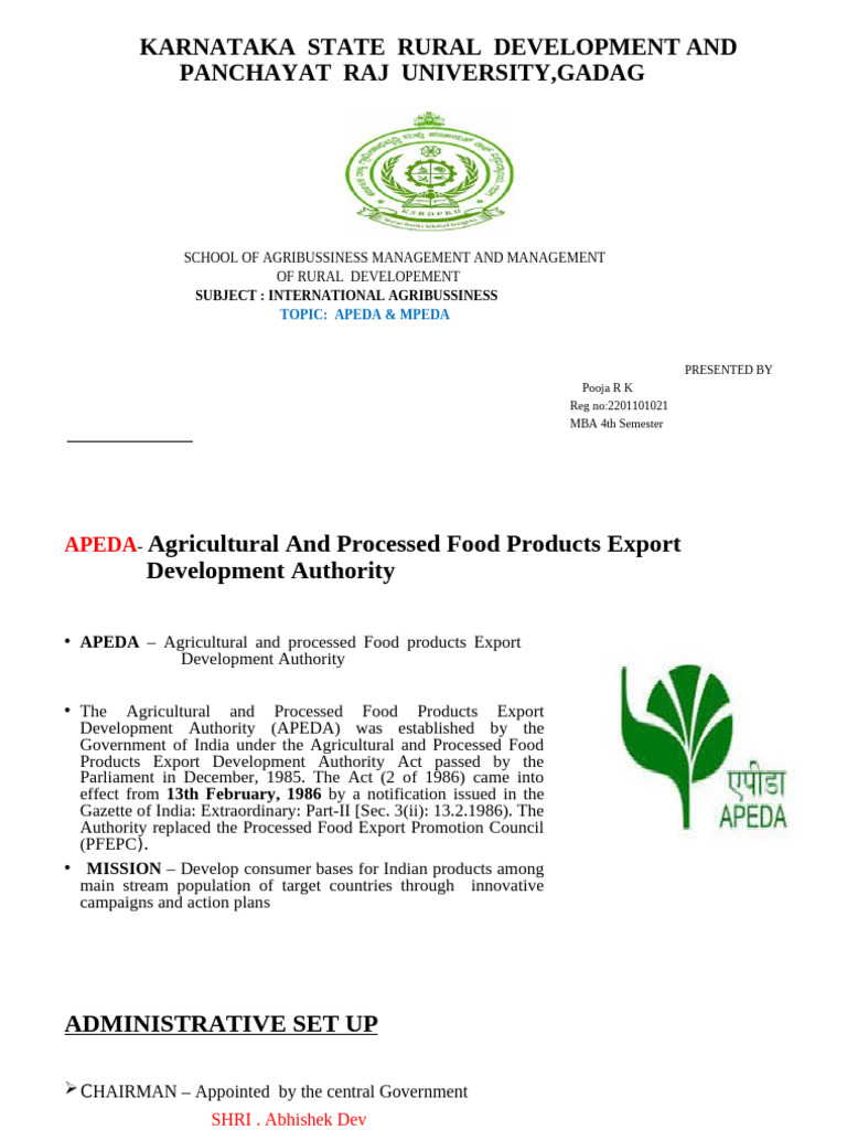 Apeda & Mpeda.. | PDF