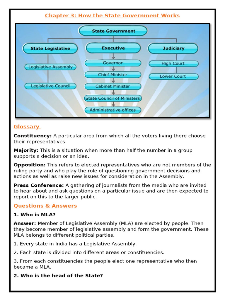 How State Govt Works | PDF | Government