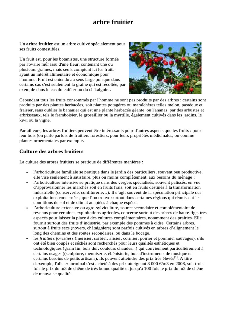 Arbre Fruitier | PDF