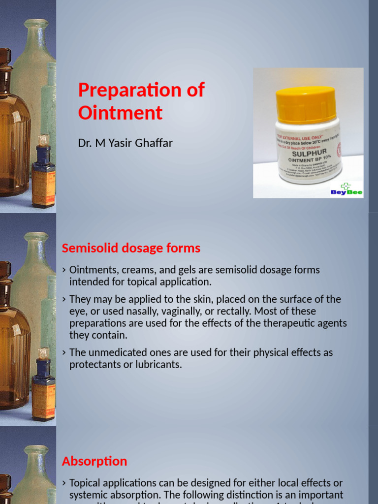 Preparation of Ointment | PDF | Topical Medication | Self-Improvement