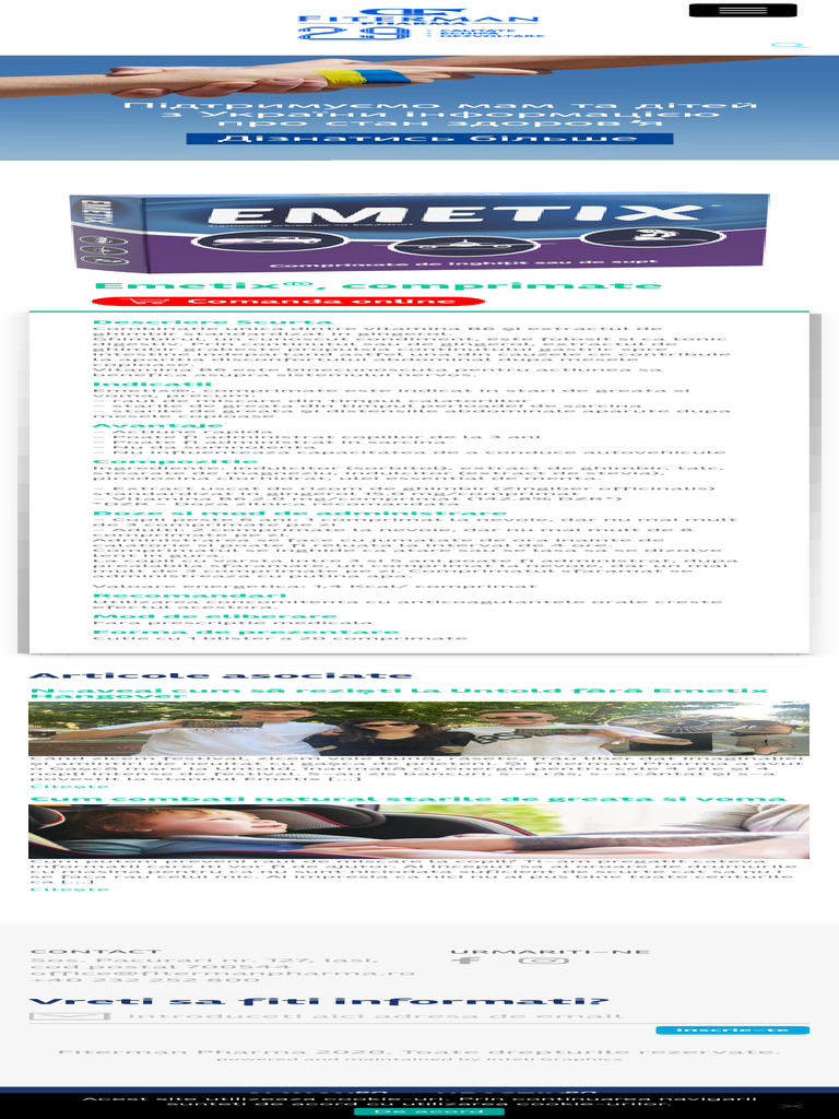 Emetix®, Comprimate - Fiterman Pharma | PDF