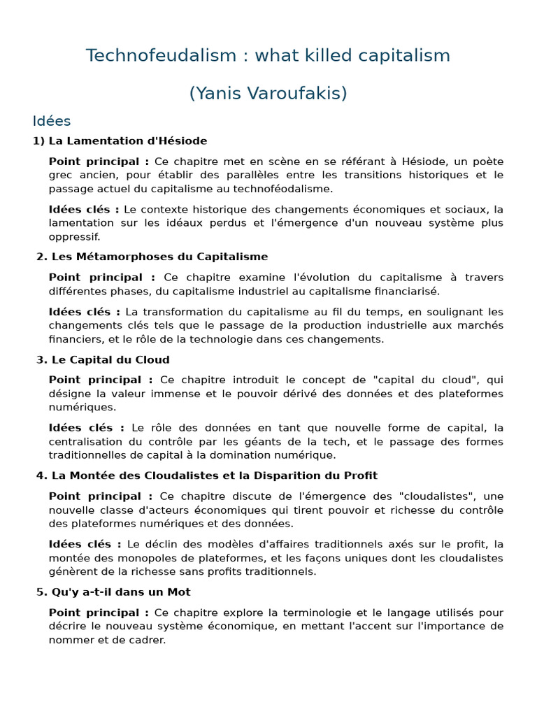 Techno Feudalism | PDF