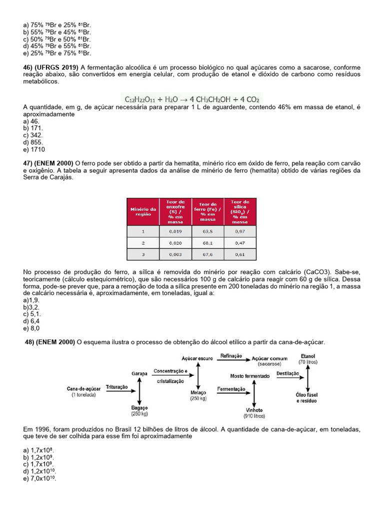 Exercícios ENEM | PDF