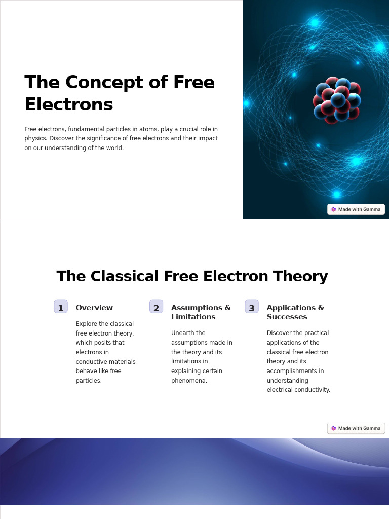 The Concept of Free Electrons | PDF