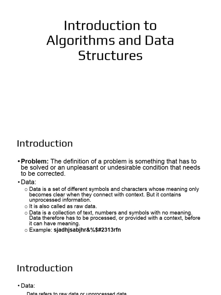Fundamentals of DS - Unit 1 | PDF