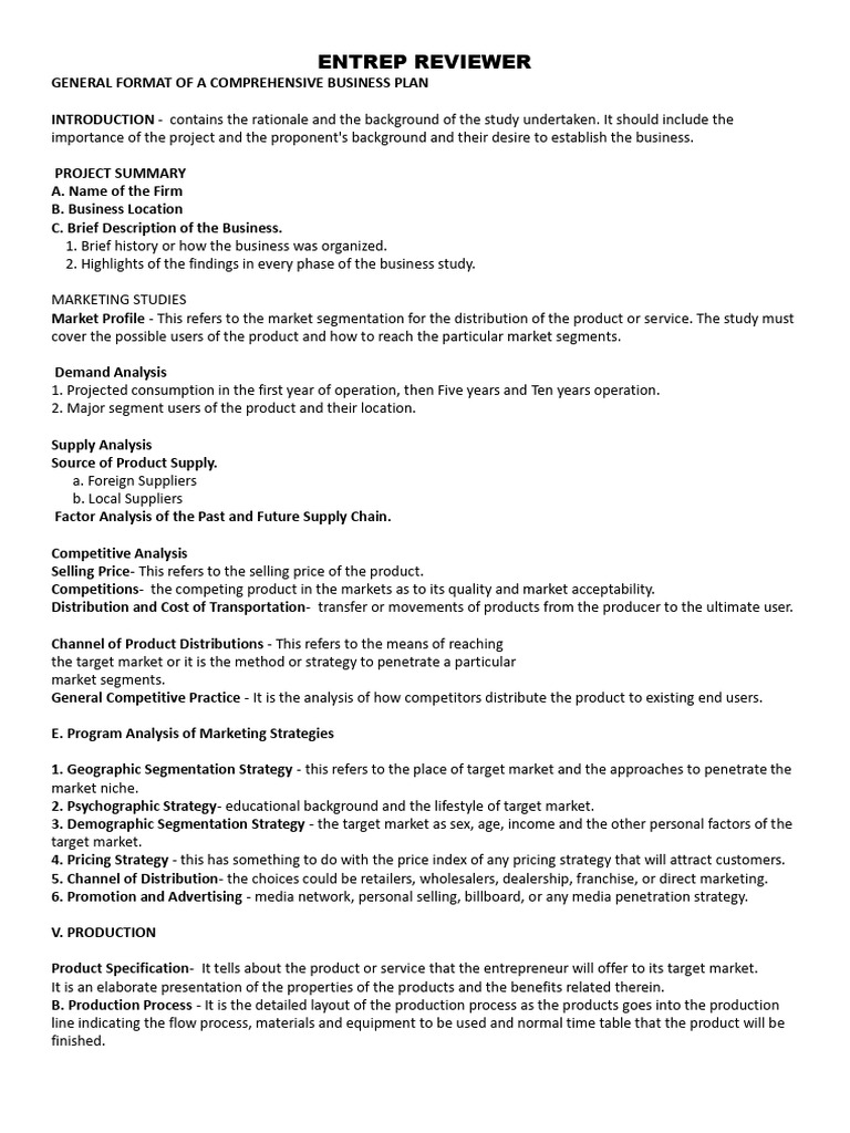 Entrep Reviewer | PDF