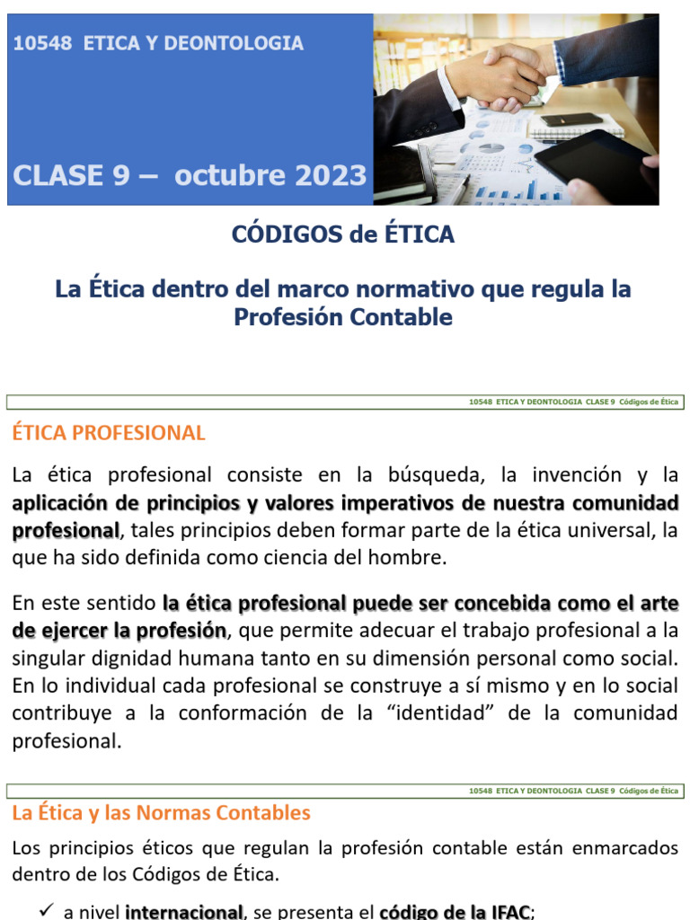 Clase 09 - Códigos de Etica | PDF
