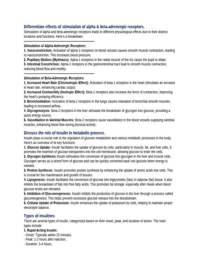Differentiate Effects of Stimulation of Alpha | PDF