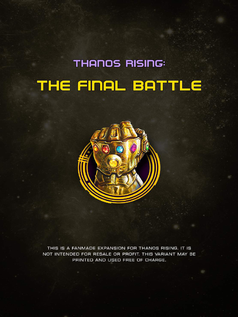 Thanos Rising The Final Battle (EN) | PDF