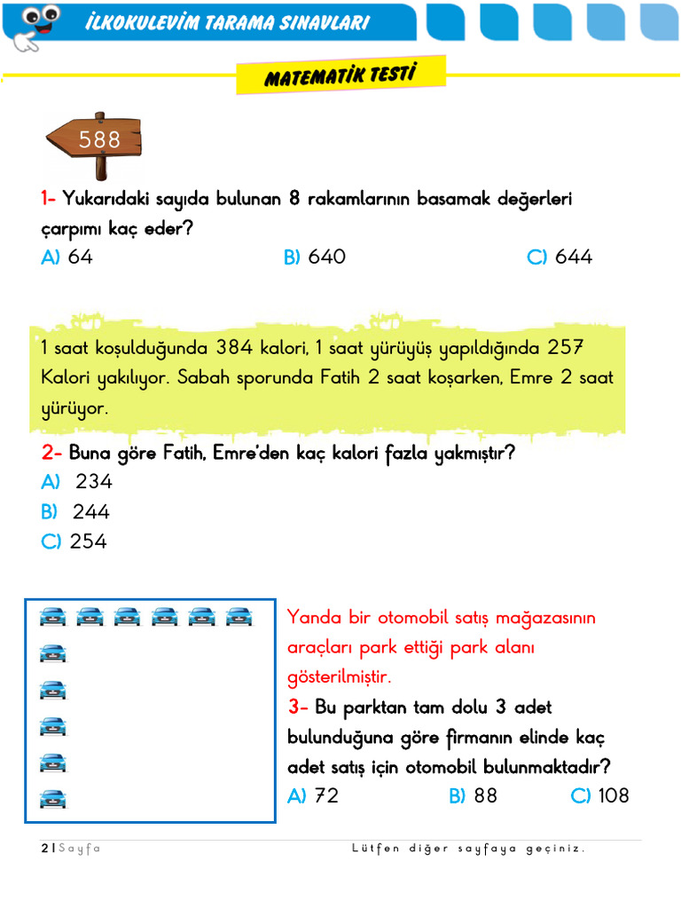 4.sinif Tarama 2 | PDF