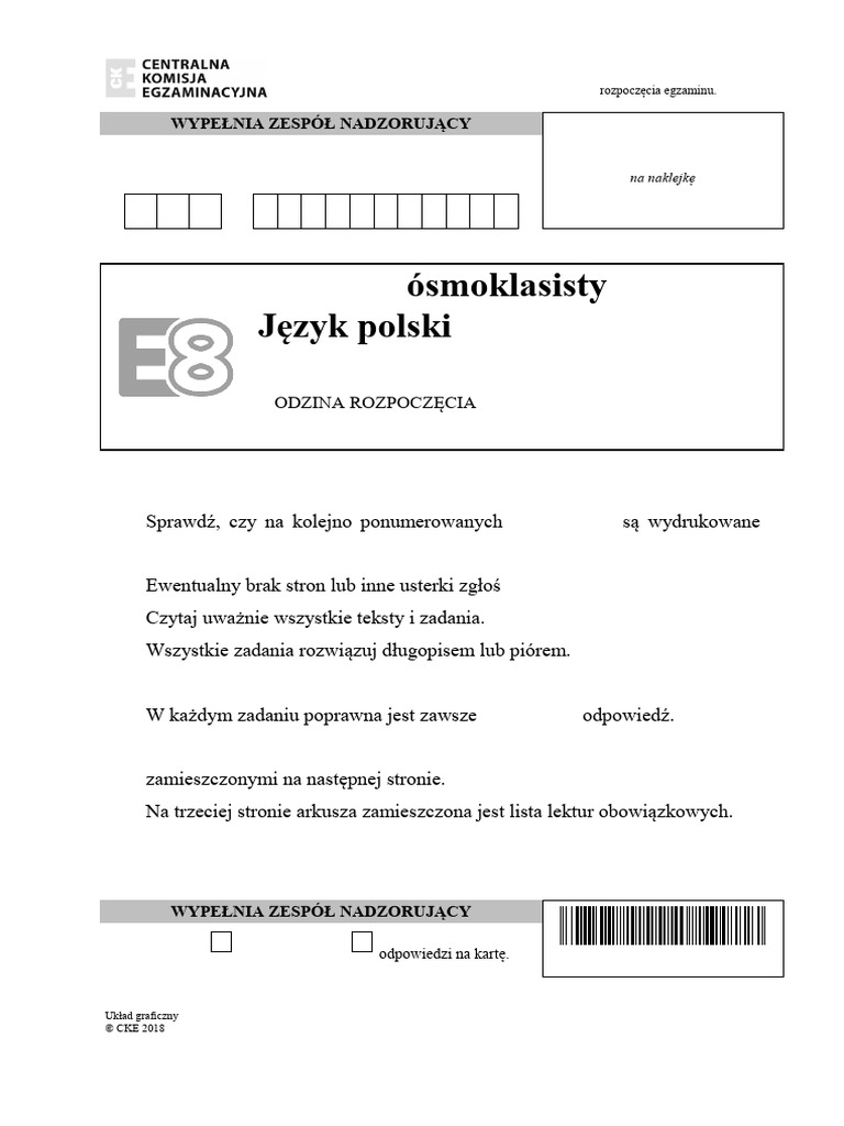 Arkusz_egzamin 8 L | PDF