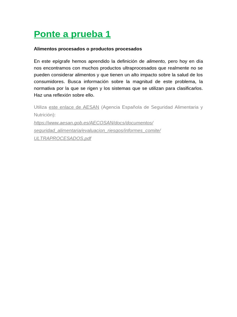 Ponte A Prueba 1 | PDF