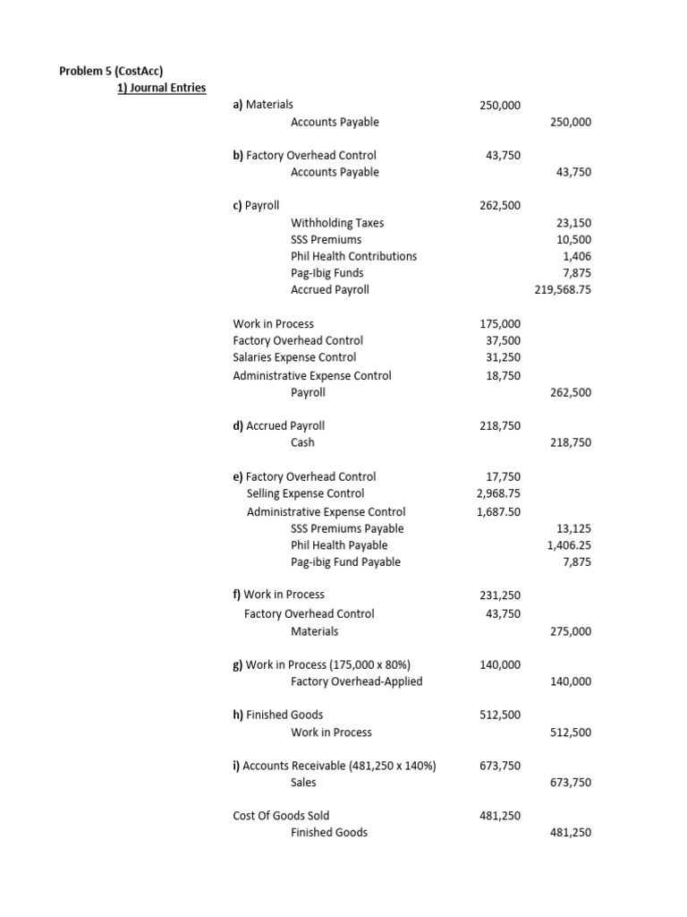 Cost Acc Chap 3 Practice Prob From Book | PDF