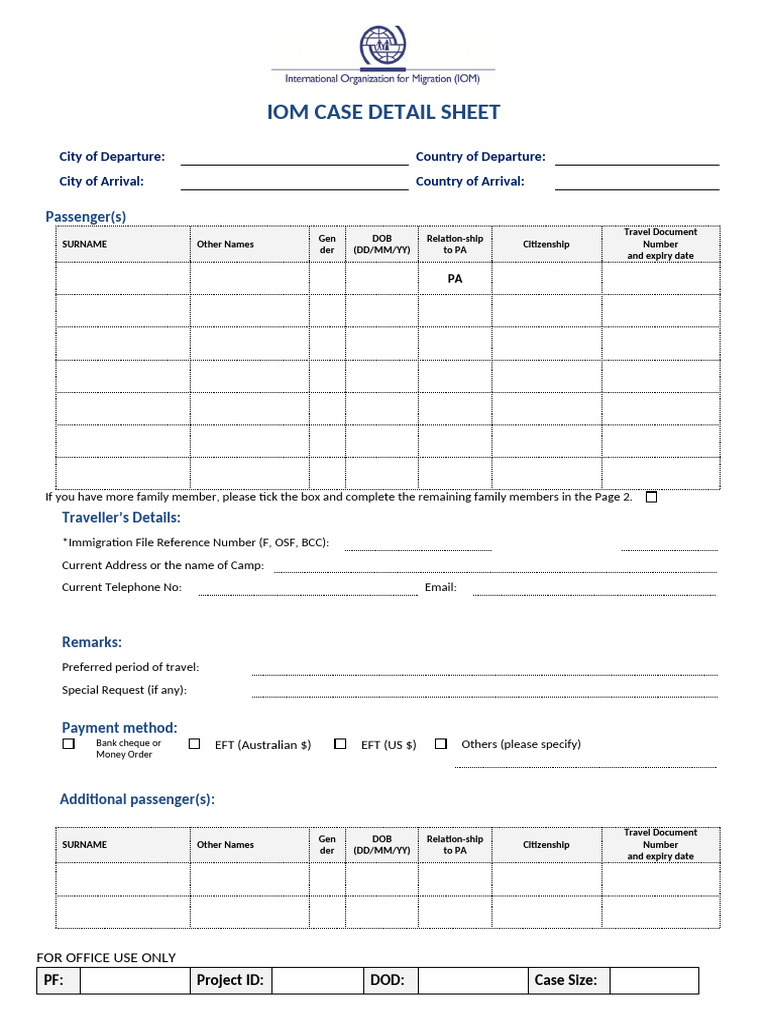 Case Detail Sheet | PDF