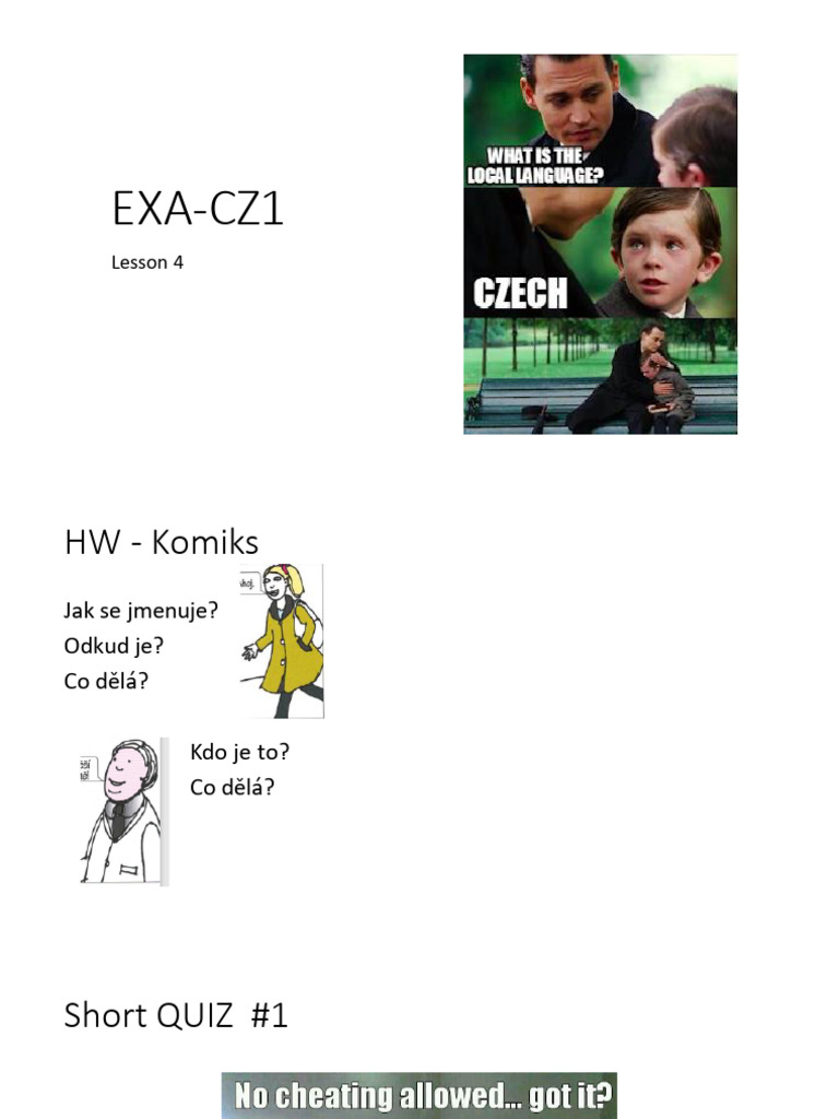 EXA-CZ1 - lesson 4 | PDF
