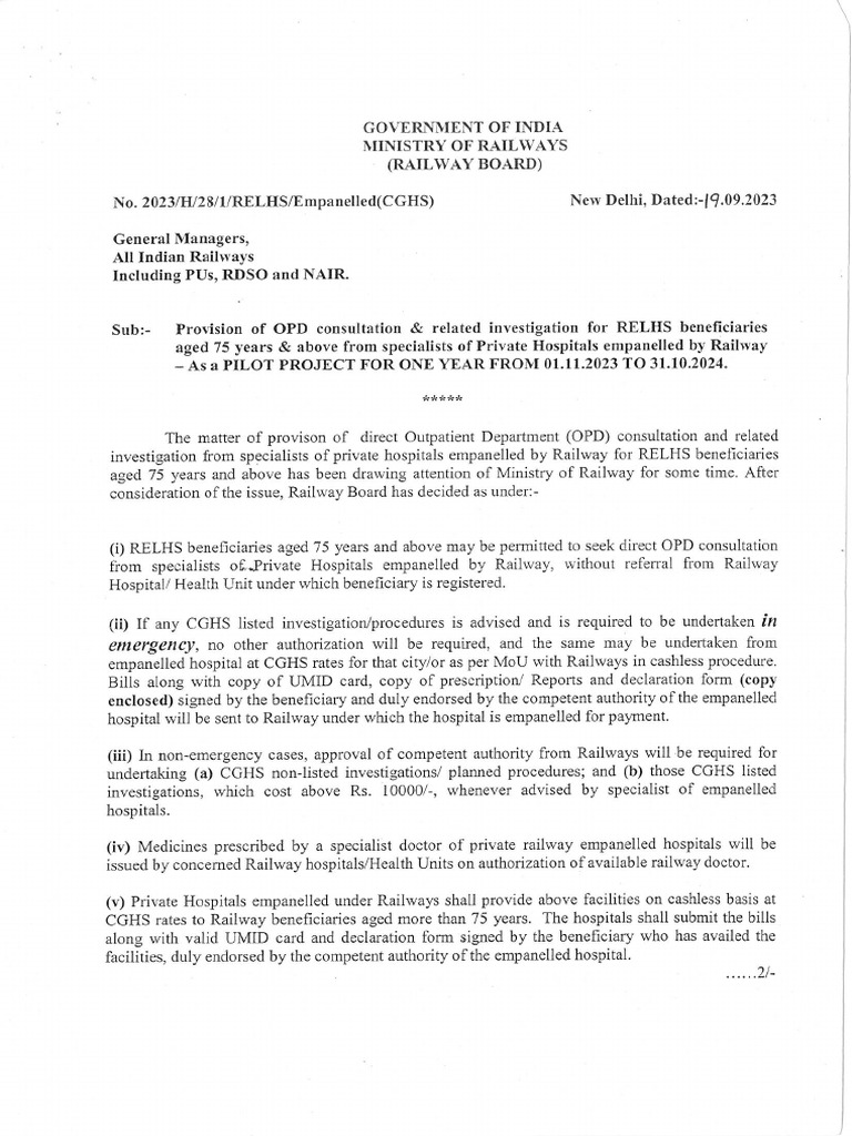 CGHS Letter-1-9 | PDF
