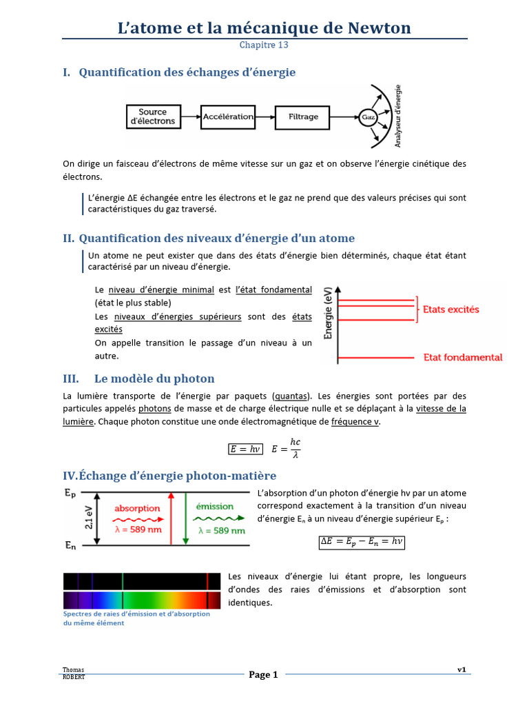 13-Latome-et-la-mécanique-de-Newton | PDF