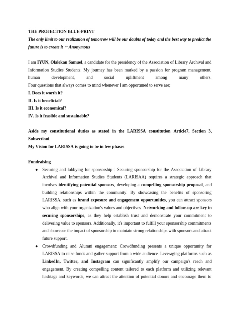 Iyun Manifesto (Presidency) | PDF | Human Communication