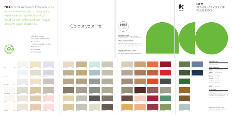 NEO Premium Exterior Emulsion Overview | PDF