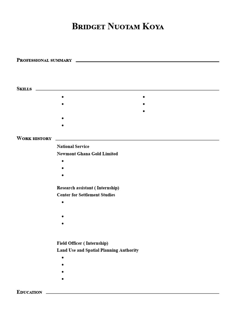 Bridget Nuotam Koya CV 2 | PDF