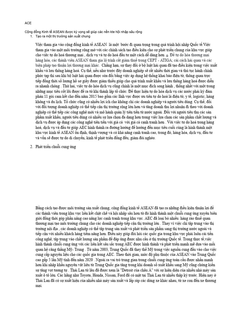 Asean Fta | PDF