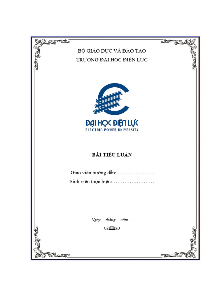 Mau Bia Tieu Luan Dai Hoc Dien Luc | PDF