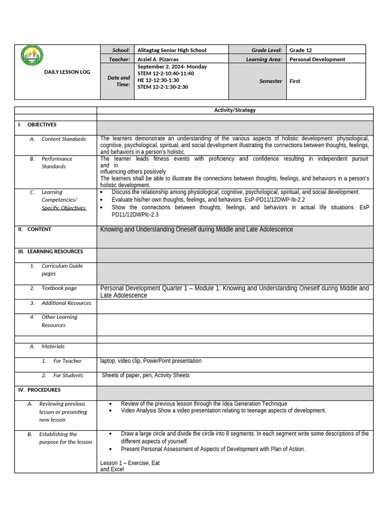 Per Dev 12 Q1W2 | PDF