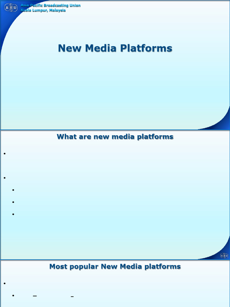 MR Nadeem-New Media Platforms | PDF