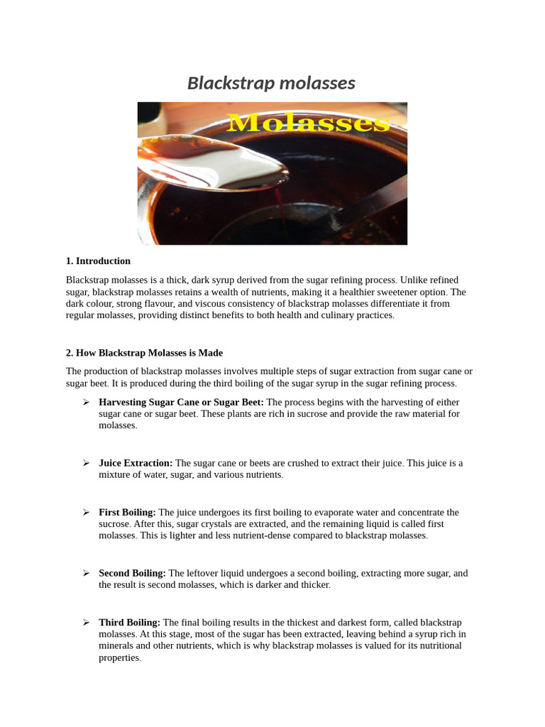 Blackstrap Molasses | PDF