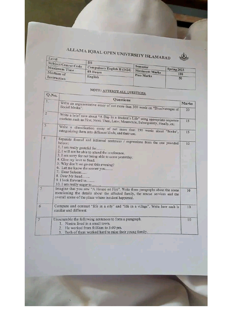 1424 Past paper | PDF